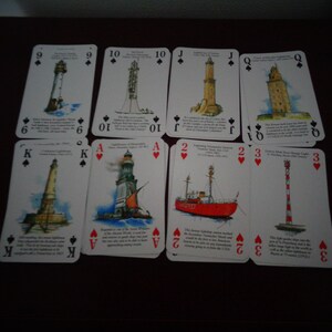 Rare the Famous Lighthouses of the World Playing Cards From Heritage ...