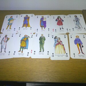 Rare the Famous Kings & Queens of England Playing Cards Game From ...