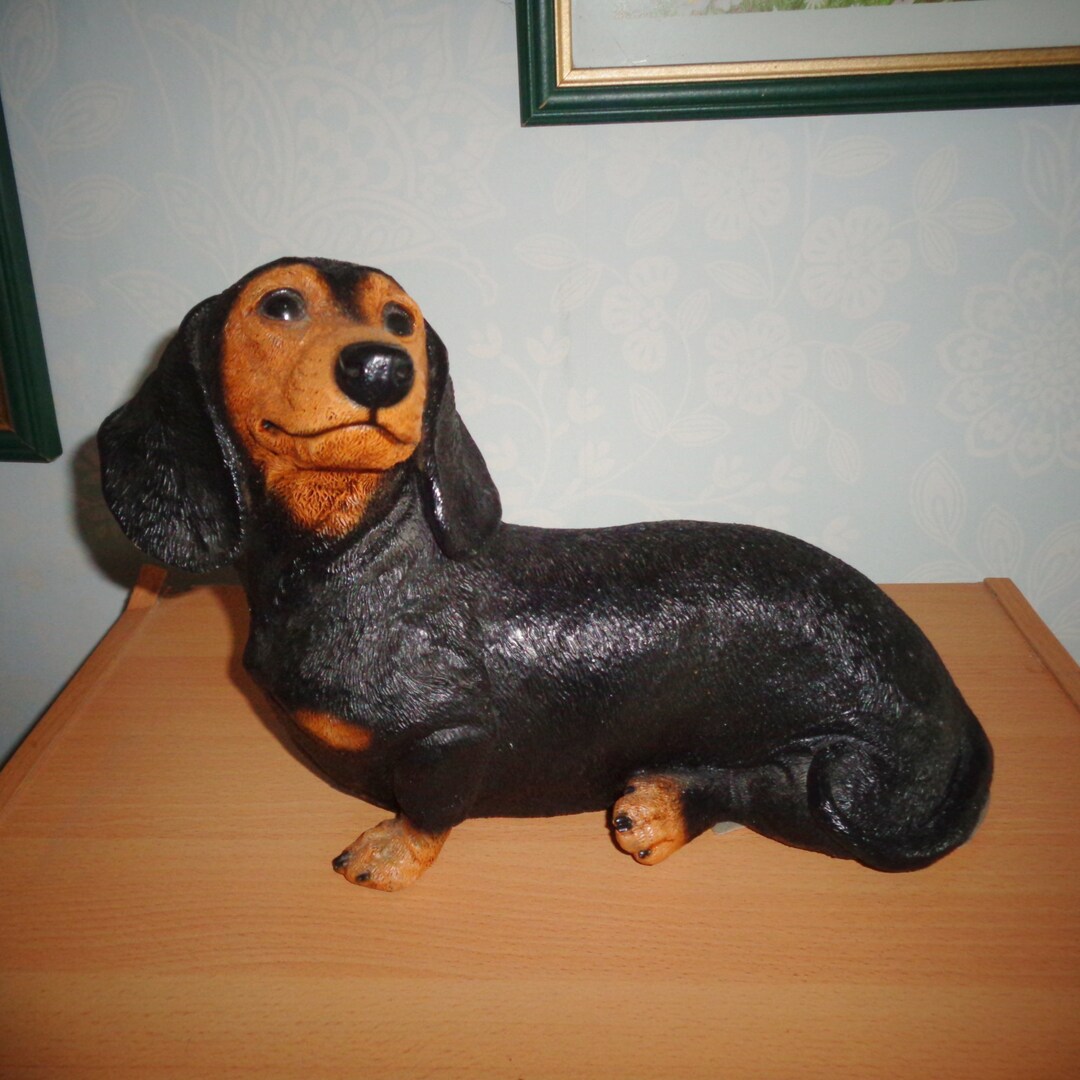 Large Dachshund or Sausage Dog Figure Vintage Collectable Sculpture ...