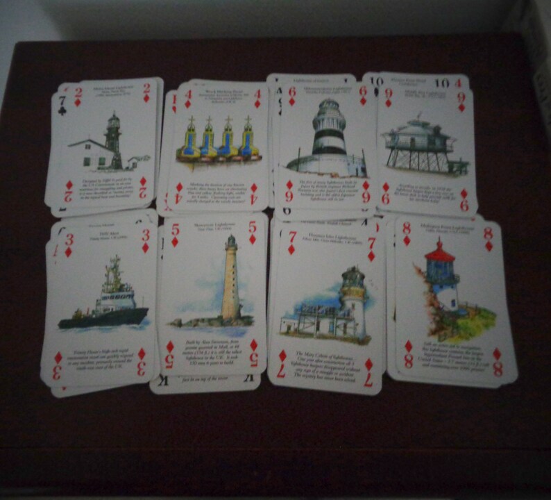 Rare the Famous Lighthouses of the World Playing Cards From Heritage ...