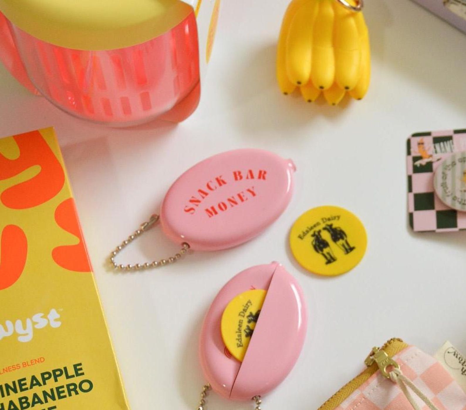 Snack Bar Money Retro Vintage Rubber Coin Pouch Keychain - Etsy