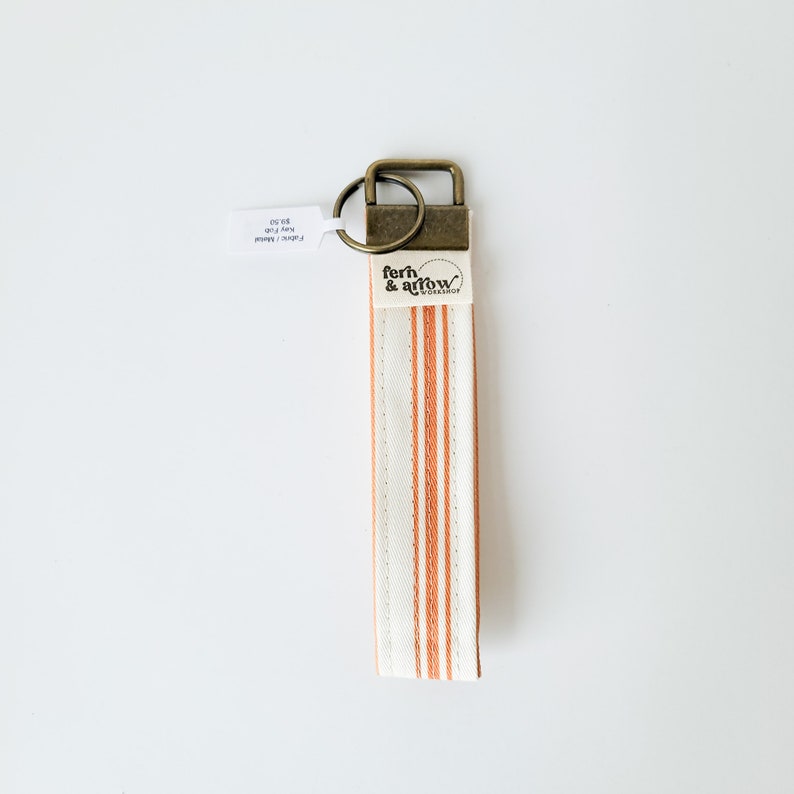 Umbrella Stripe Key Fob Wristlet Keychain - Etsy