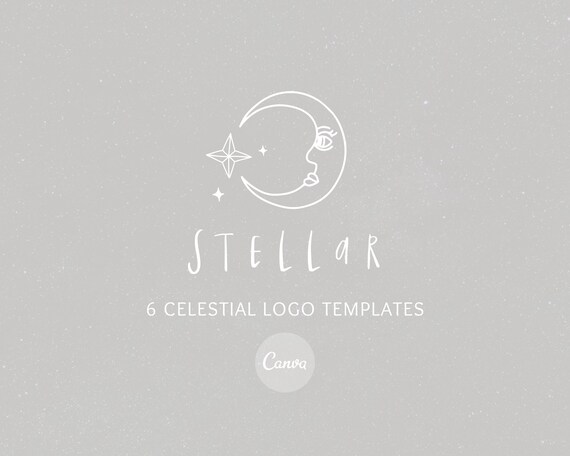 Stellar Logo Template / Celestial Logo / Star Logo / Boho Logo | Etsy