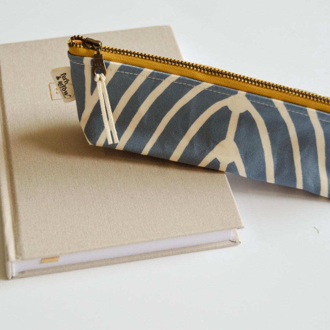 Blue Abstract Arch Boxy Pencil Pouch - Etsy