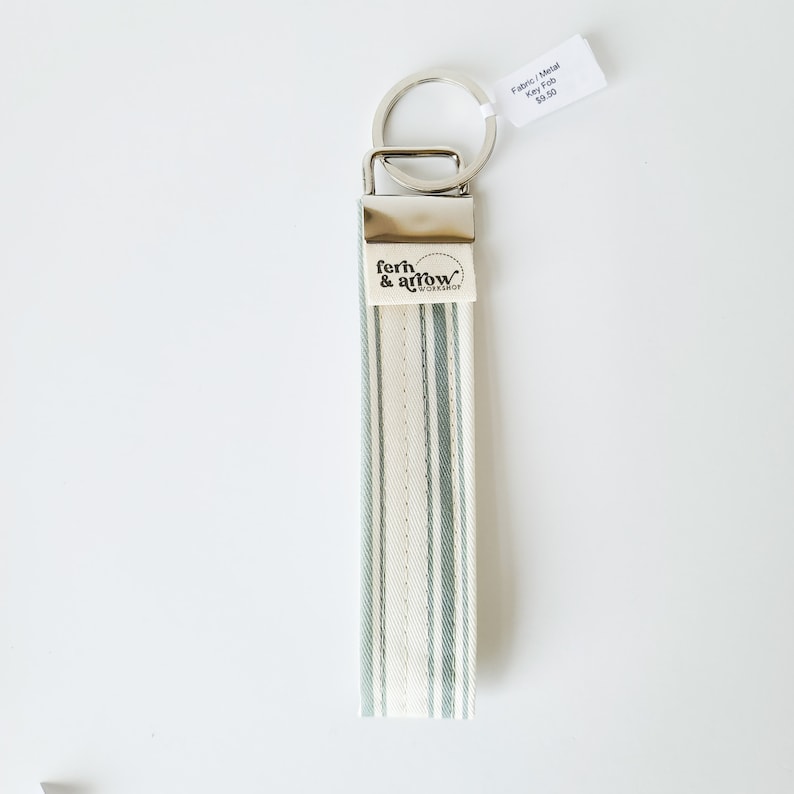 Umbrella Stripe Key Fob Wristlet Keychain - Etsy