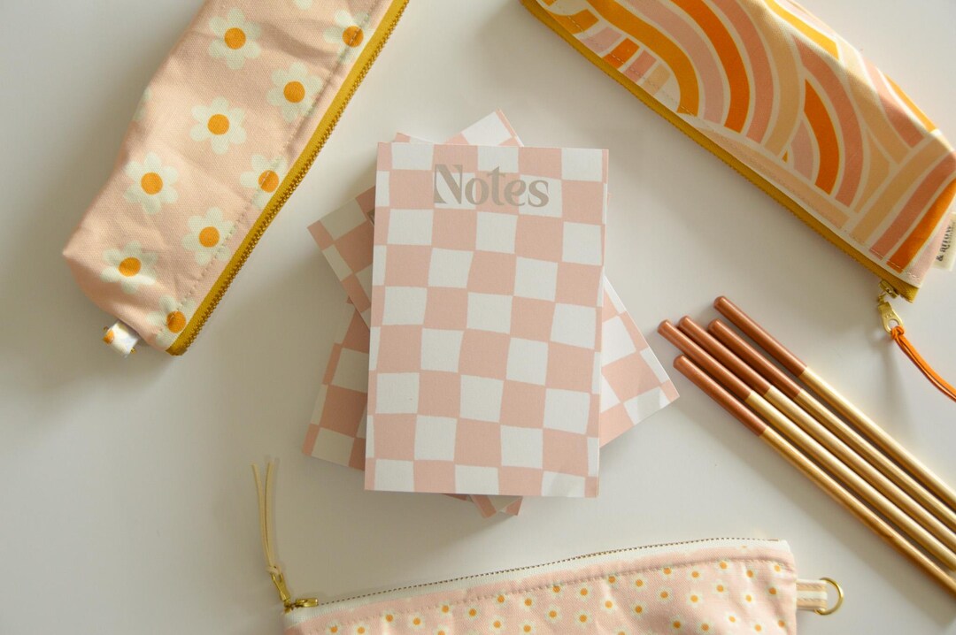 Checkered NOTES Notepad - Etsy