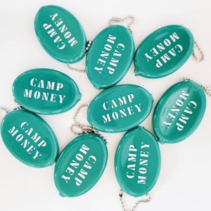 Camp Money Retro Vintage Rubber Coin Pouch Keychain - Etsy