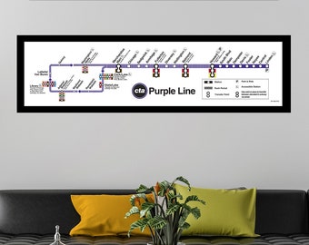 Cta Map Framed - Etsy