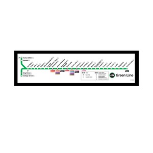 Framed Canvas CTA Green Line Map - Etsy