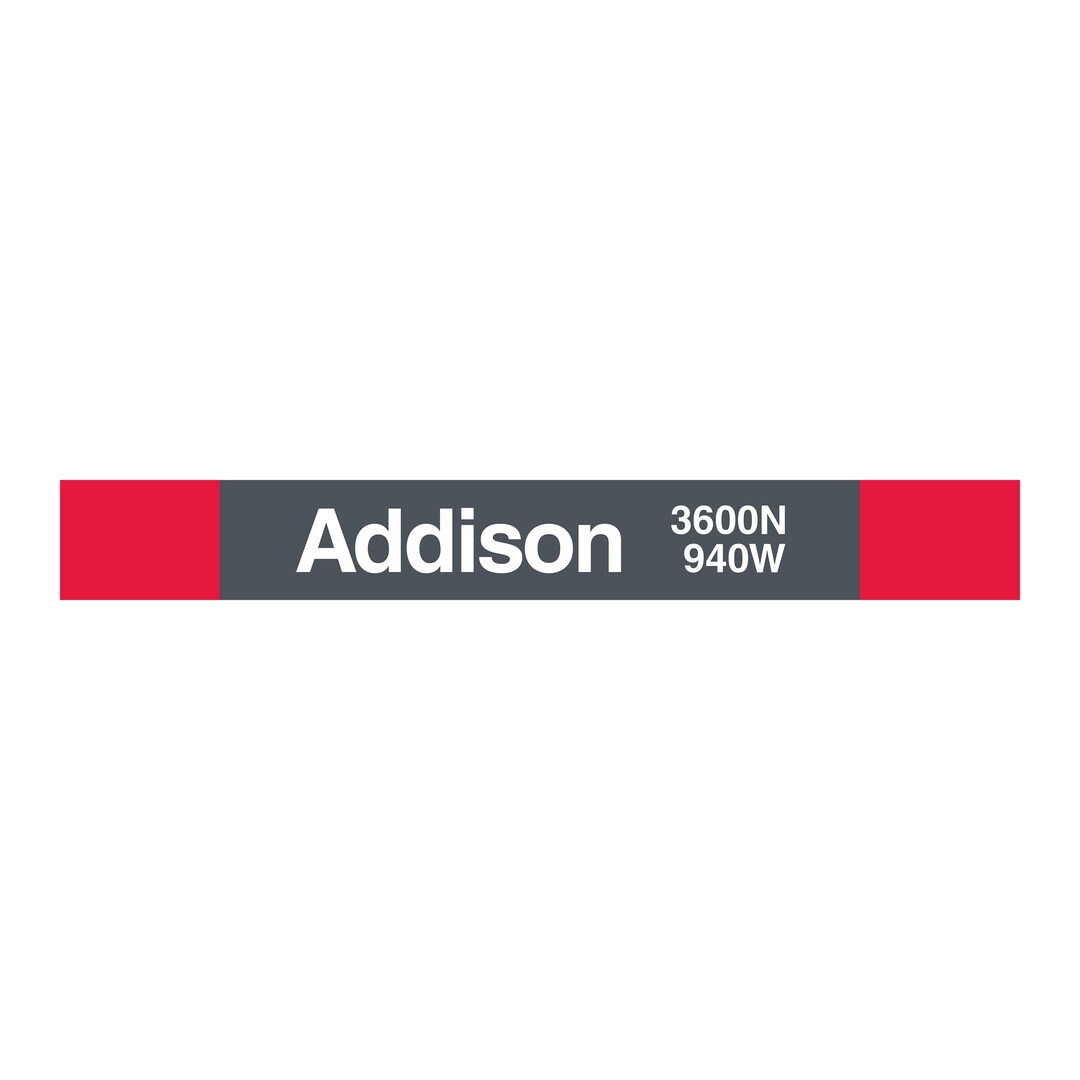 Printed CTA Station Sign (addison) - Etsy