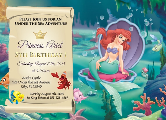 Ariel Personalized Invitations