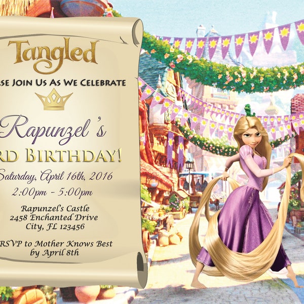 Rapunzel Invitation - Etsy