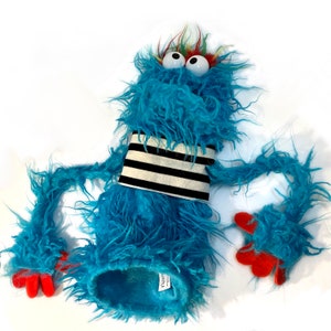 Blue Shaggy Chin Pro Monster Hand Puppet - Etsy