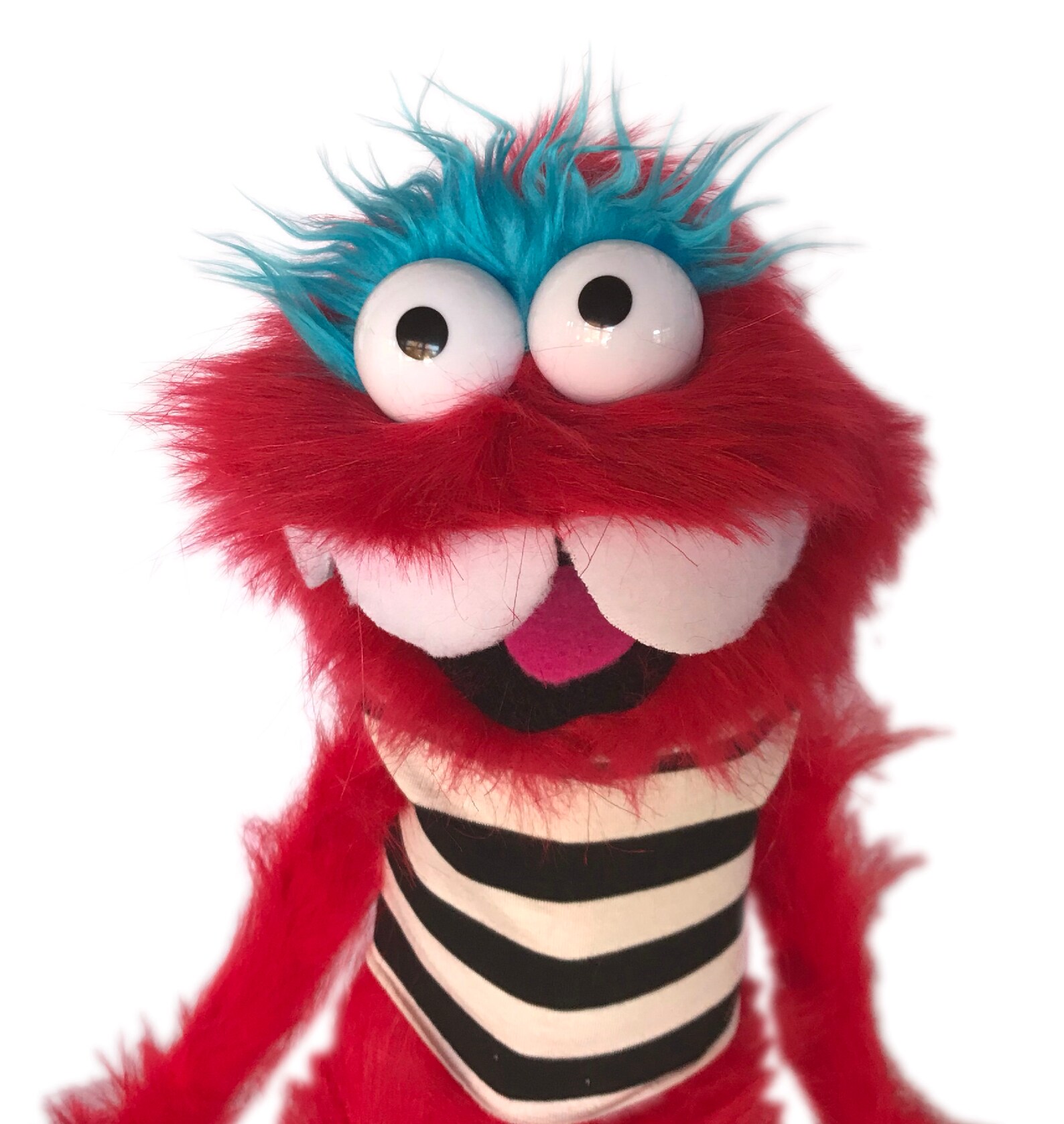 Red Fuzz-pro, Professional Monster Hand Puppet - Etsy