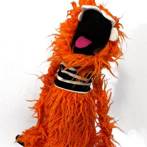 Orange Shaggy Fuzz Pro Monster Hand Puppet - Etsy