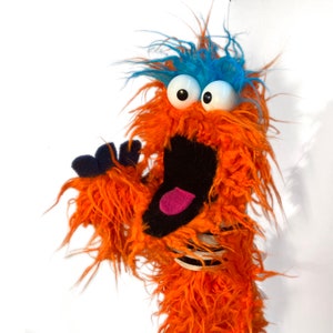 Orange Shaggy Chin Pro Monster Hand Puppet - Etsy
