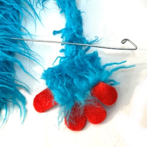 Blue Shaggy Fuzz Pro Monster Hand Puppet - Etsy