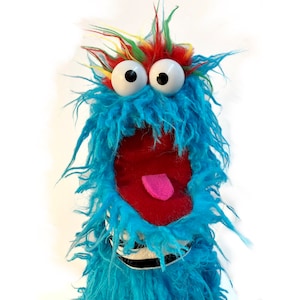 Blue Shaggy Chin Pro Monster Hand Puppet - Etsy