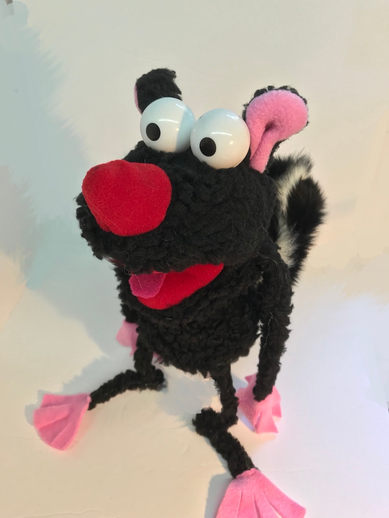 Squeaky Skunk Hand Puppet Designed and Handmade by Steven - Etsy