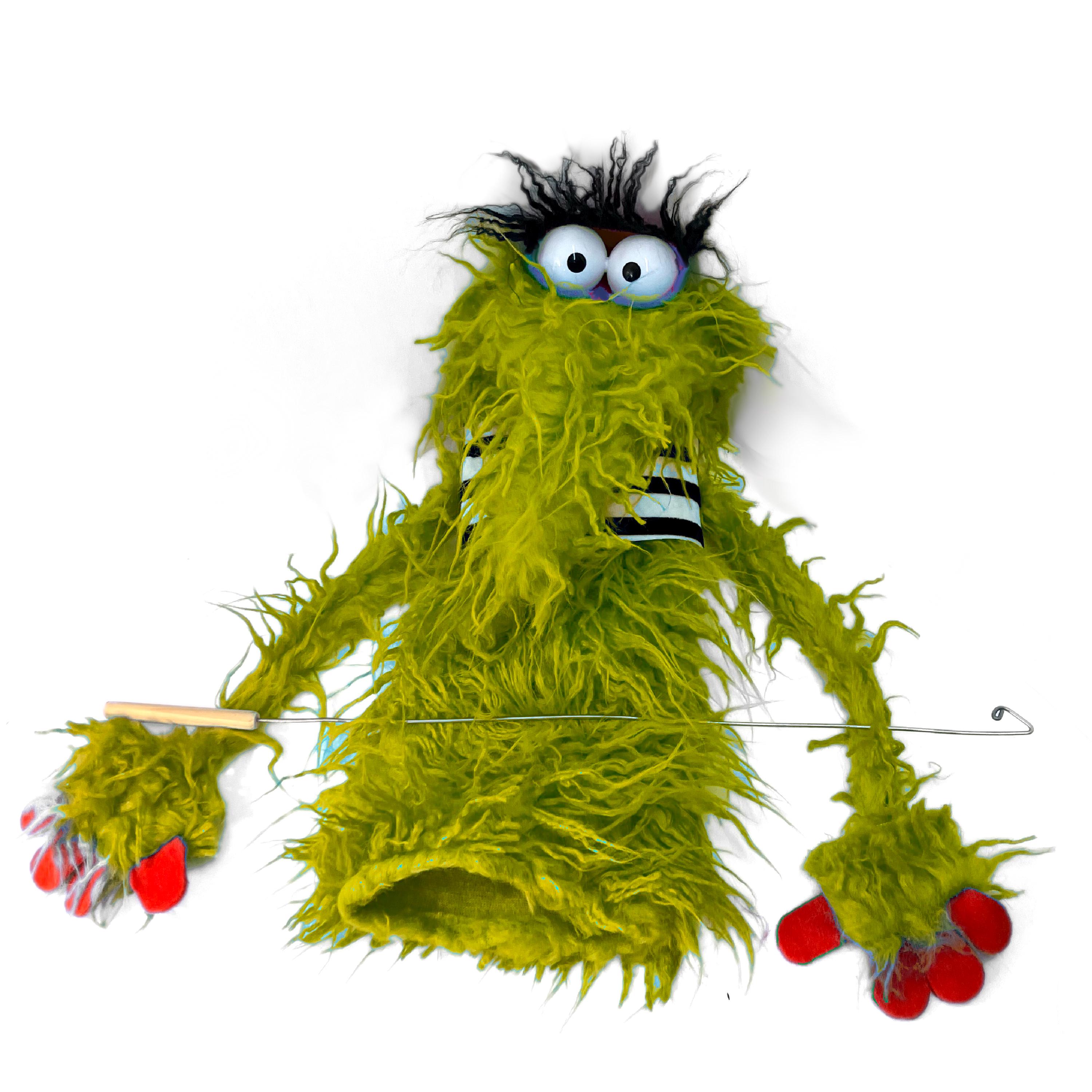 Green Shaggy Shnoz-pro, Professional Monster Hand Puppet - Etsy