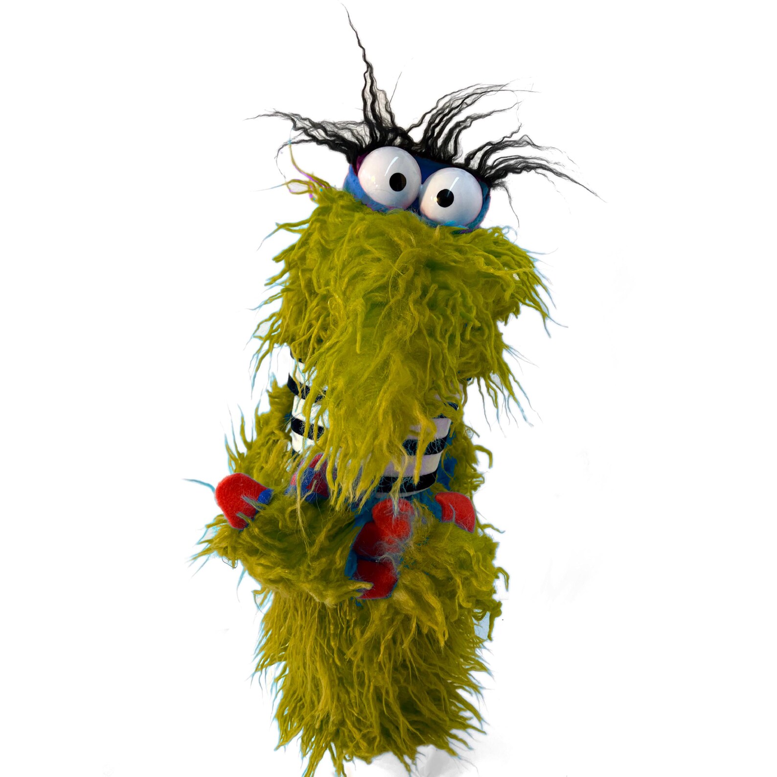 Green Shaggy Shnoz-pro, Professional Monster Hand Puppet - Etsy