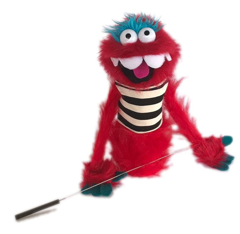 Red Fuzz-pro, Professional Monster Hand Puppet - Etsy