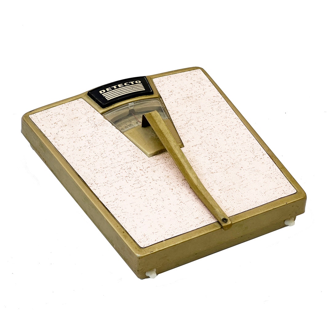 Vintage Mid Century Classic Brass & Pink Detecto Bathroom Scale - Etsy