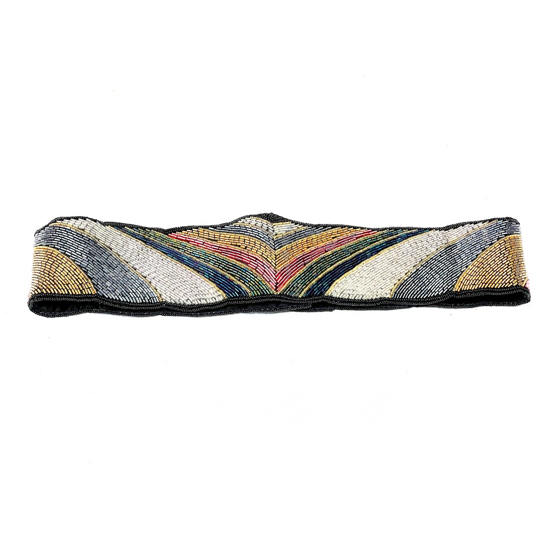 Vintage 1980s Handmade Colorful Seed Bead Belt - Etsy