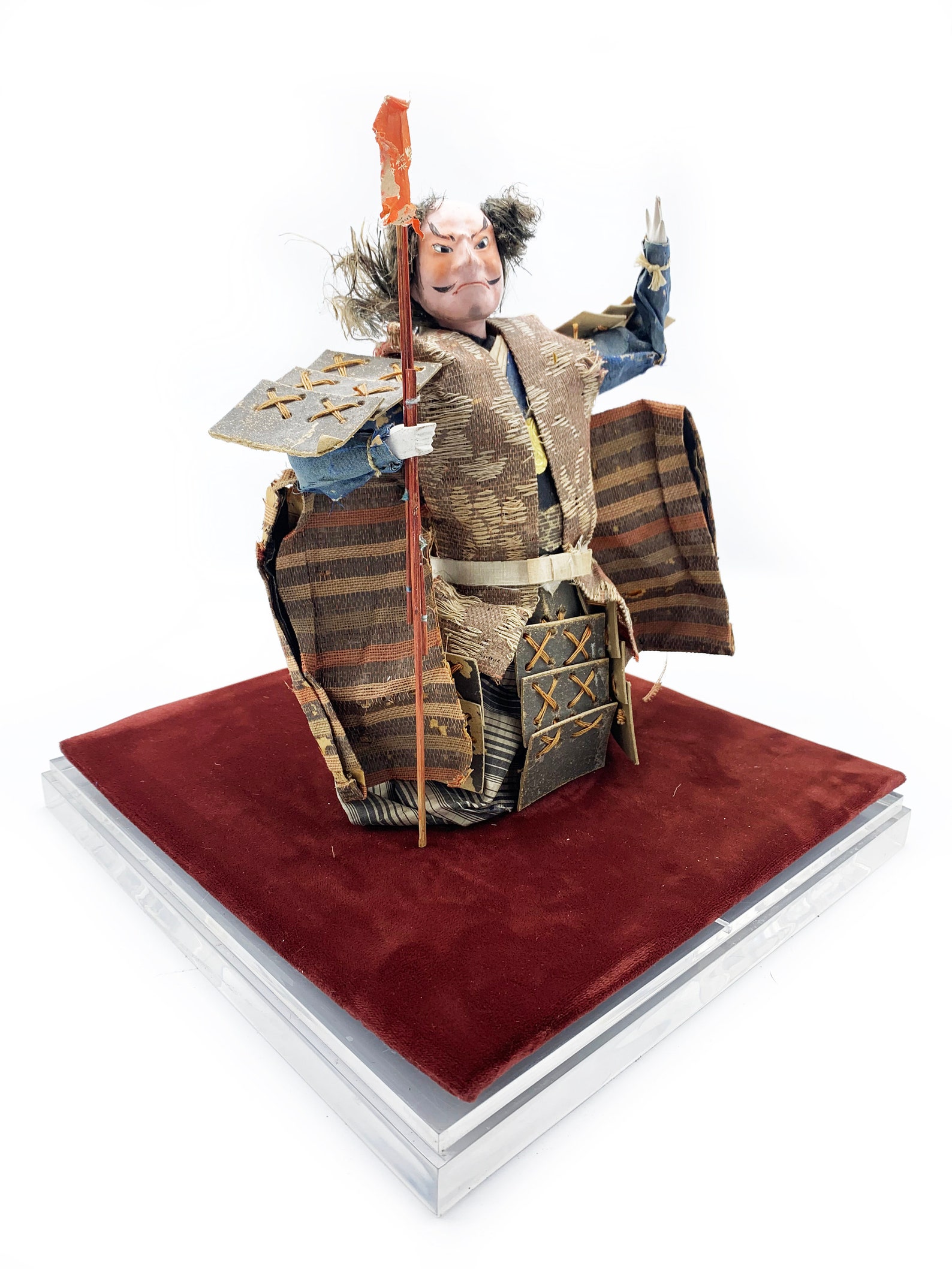 Antique Japanese Emperor Ojin Hina Doll on Display Stand, Handmade - Etsy