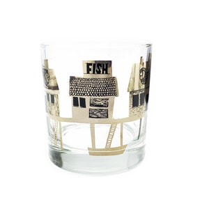 Mid-century Modern Couroc Fish Market Ice Bucket & Glassware Bar Set ...