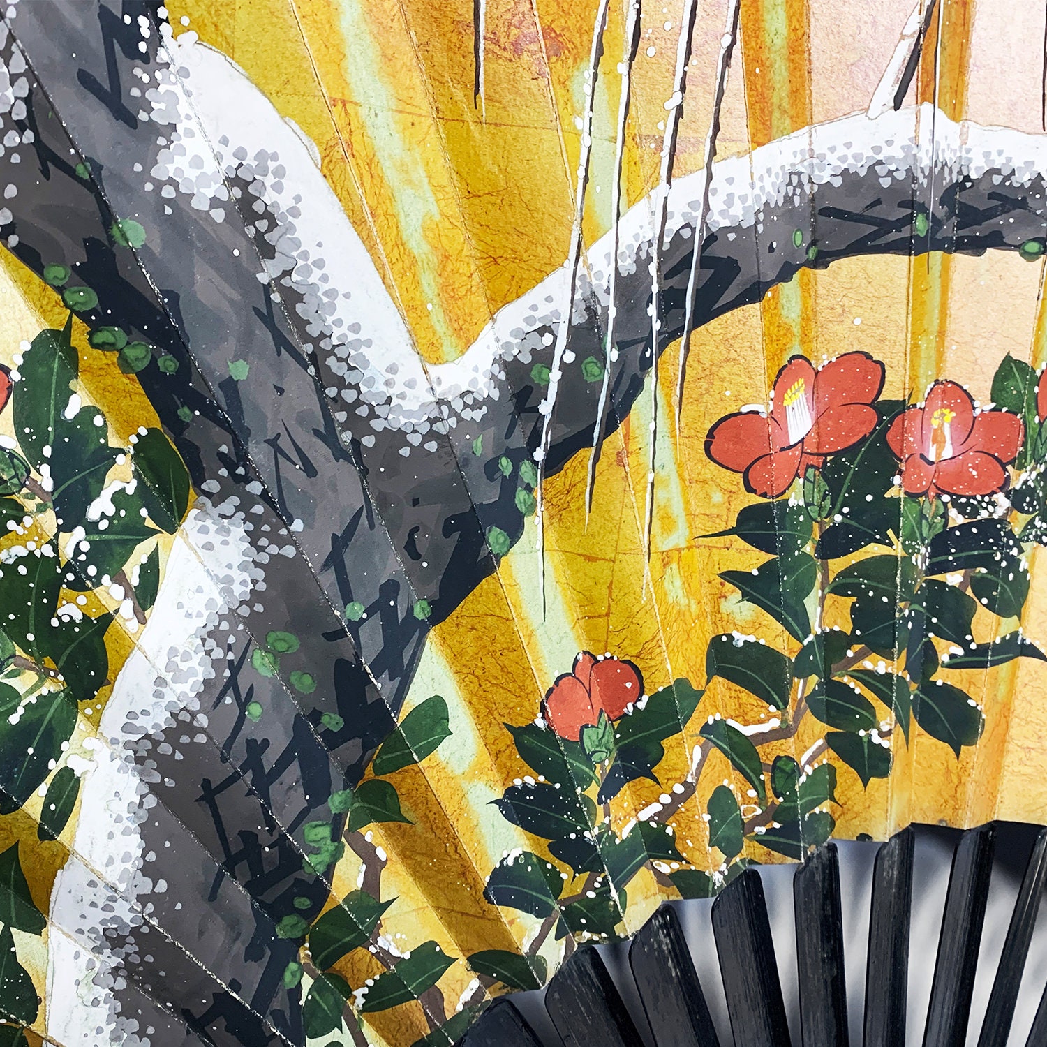 Giant Hand Made Japanese Lacquer Fan With Display | Etsy