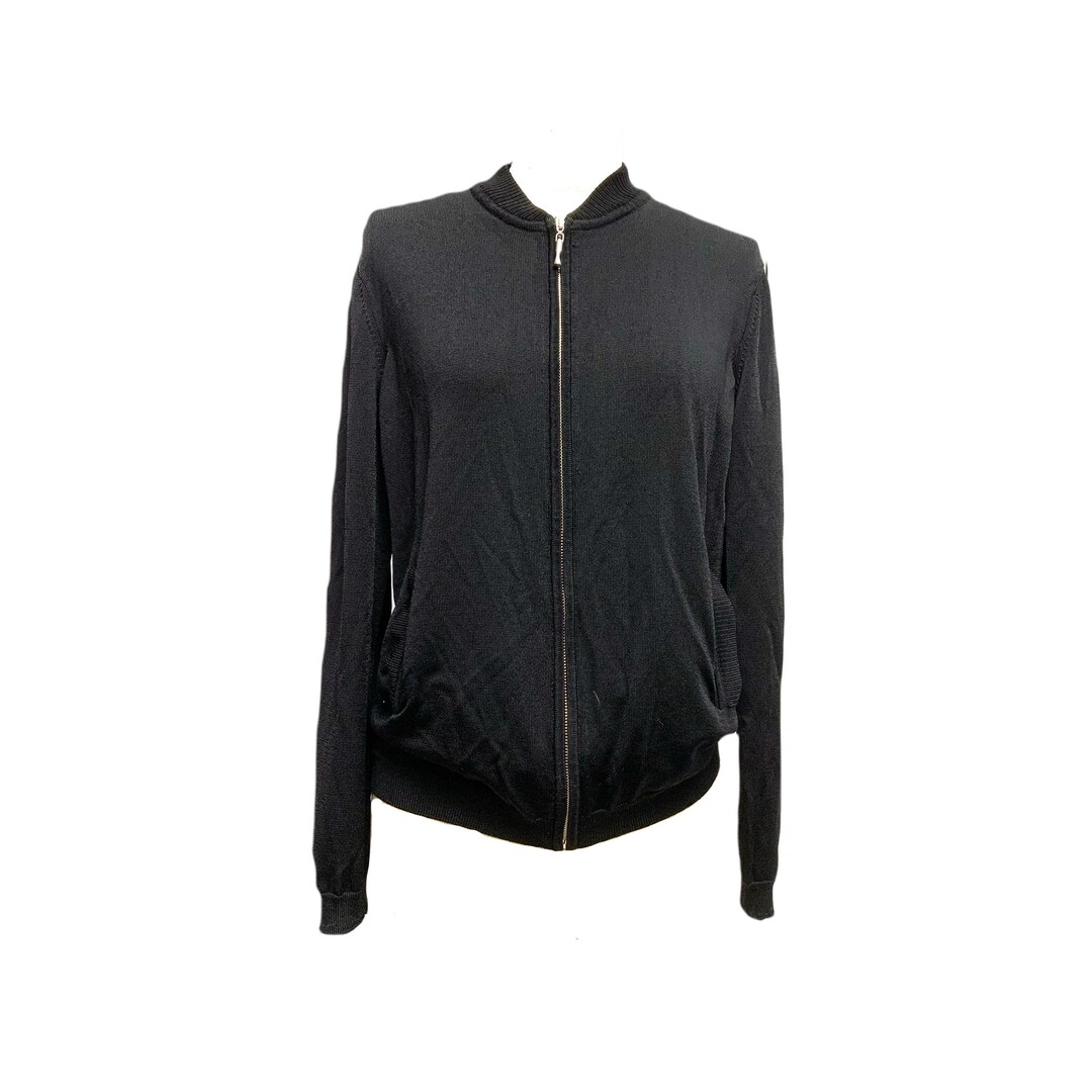90's Saks Fifth Avenue Slinky Black Zip up Jacket - Etsy Norway