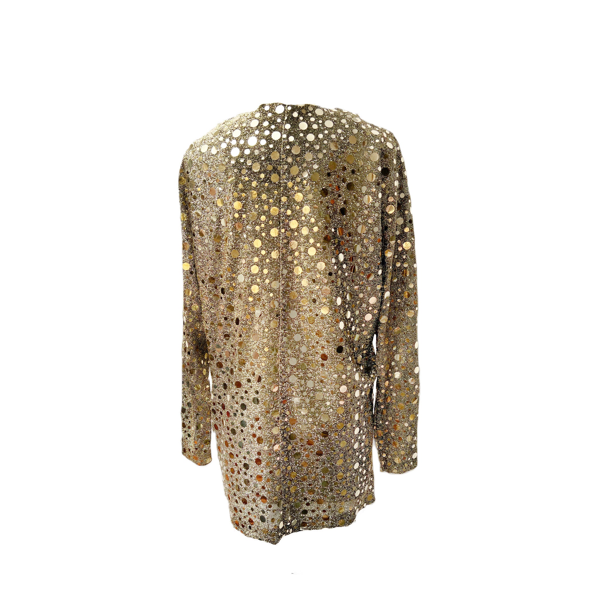 80's Ginger Bort Metallic Gold Sequin Glam Cardigan - Etsy