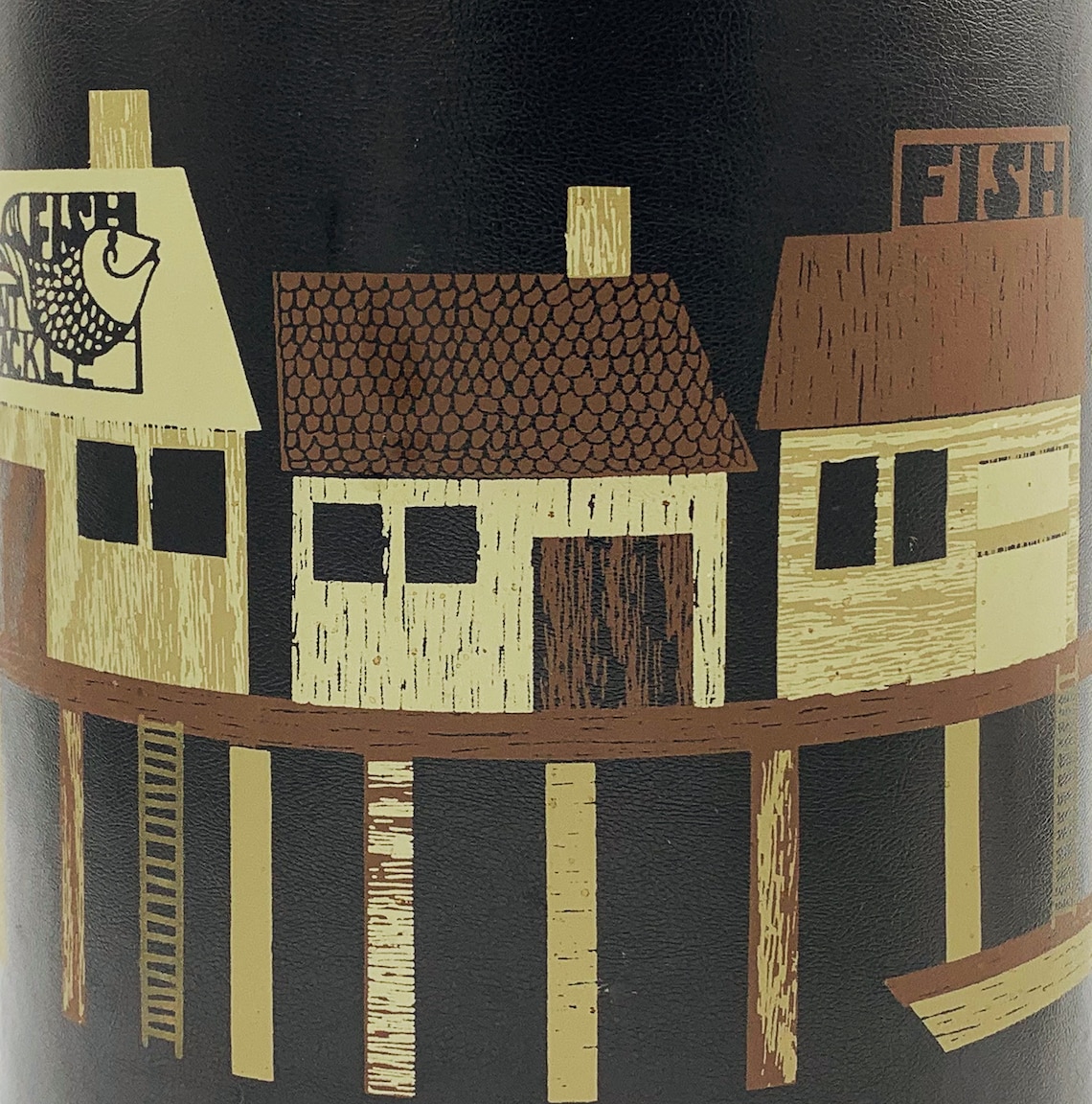 Mid-century Modern Couroc Fish Market Ice Bucket & Glassware - Etsy