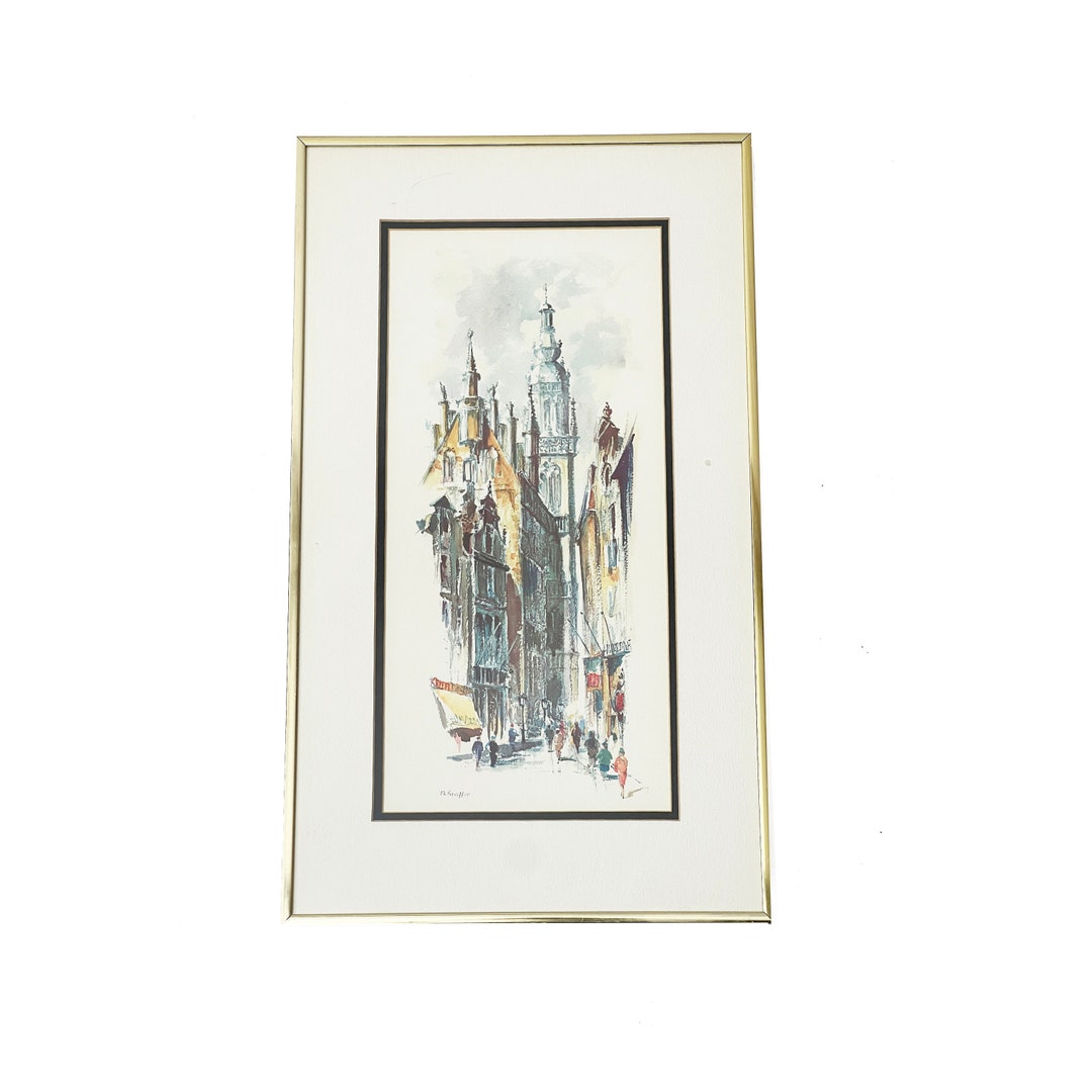 Mid Century Framed Landscape Print by Iconic Dutch Artist Reiner ...