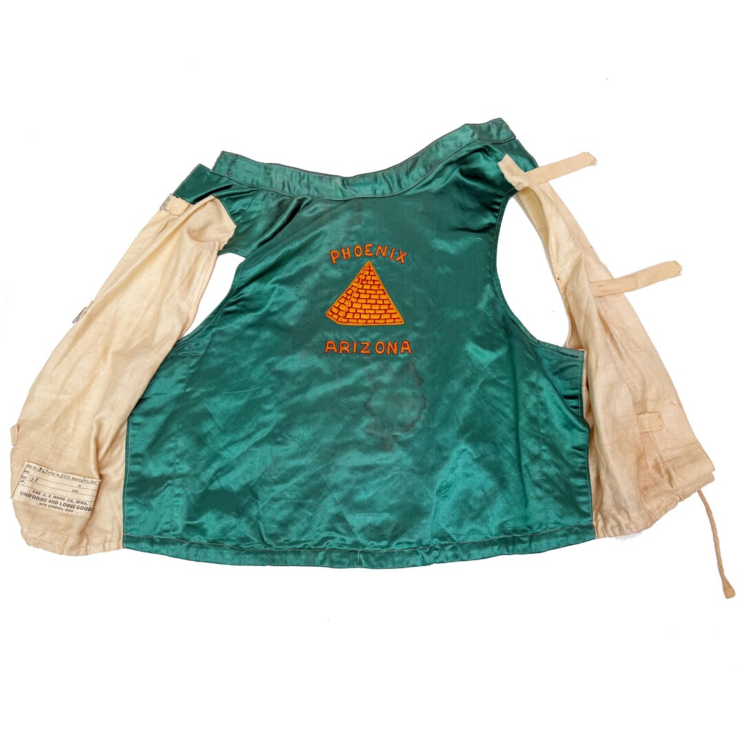 Vintage Phoenix Arizona Masonic / Fraternal Ceremonial Vest - C.E. Ward ...