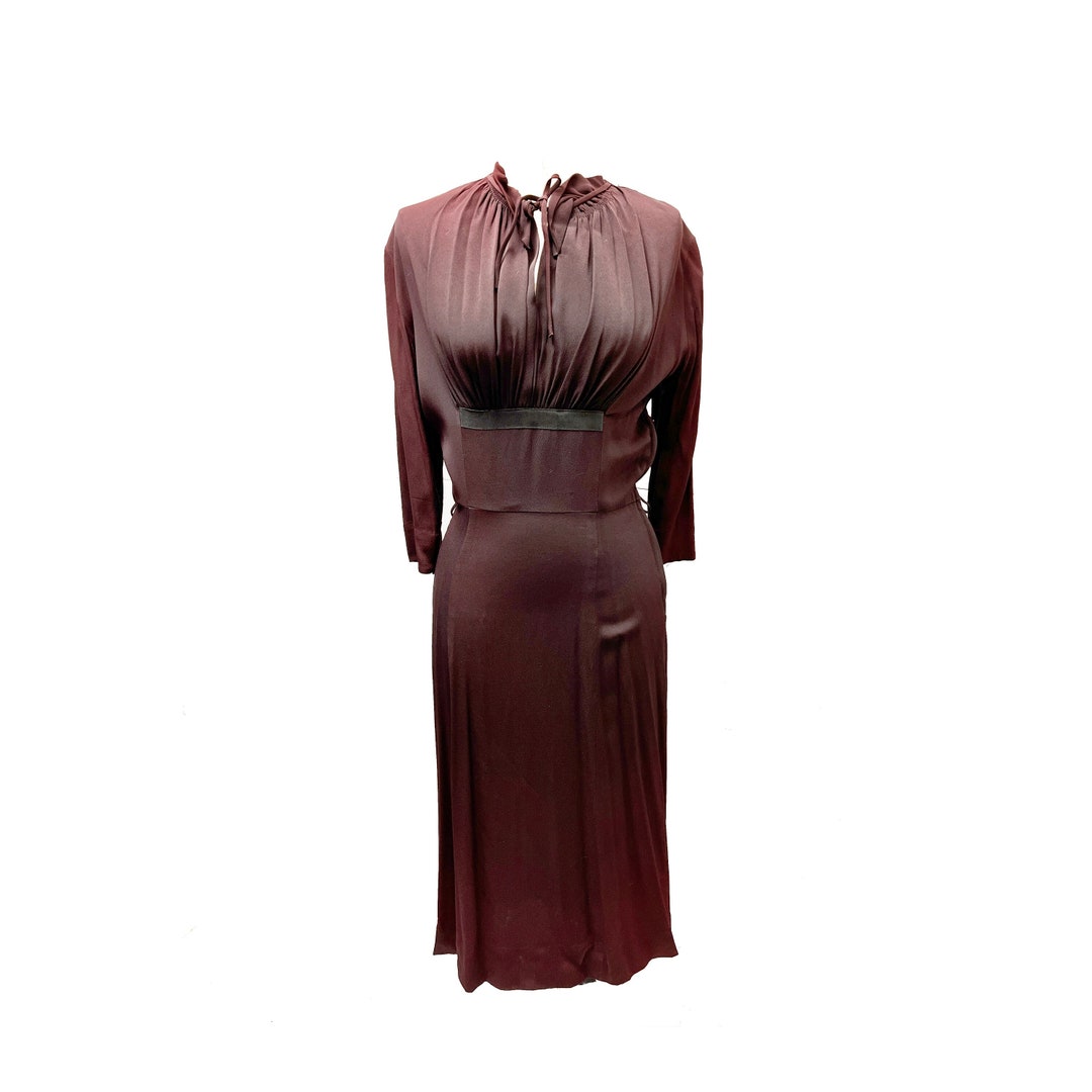 1950's Victorian Revival Sue Mason by Saba of California Deep Wine Red ...