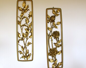 Gold wall plaque | Etsy