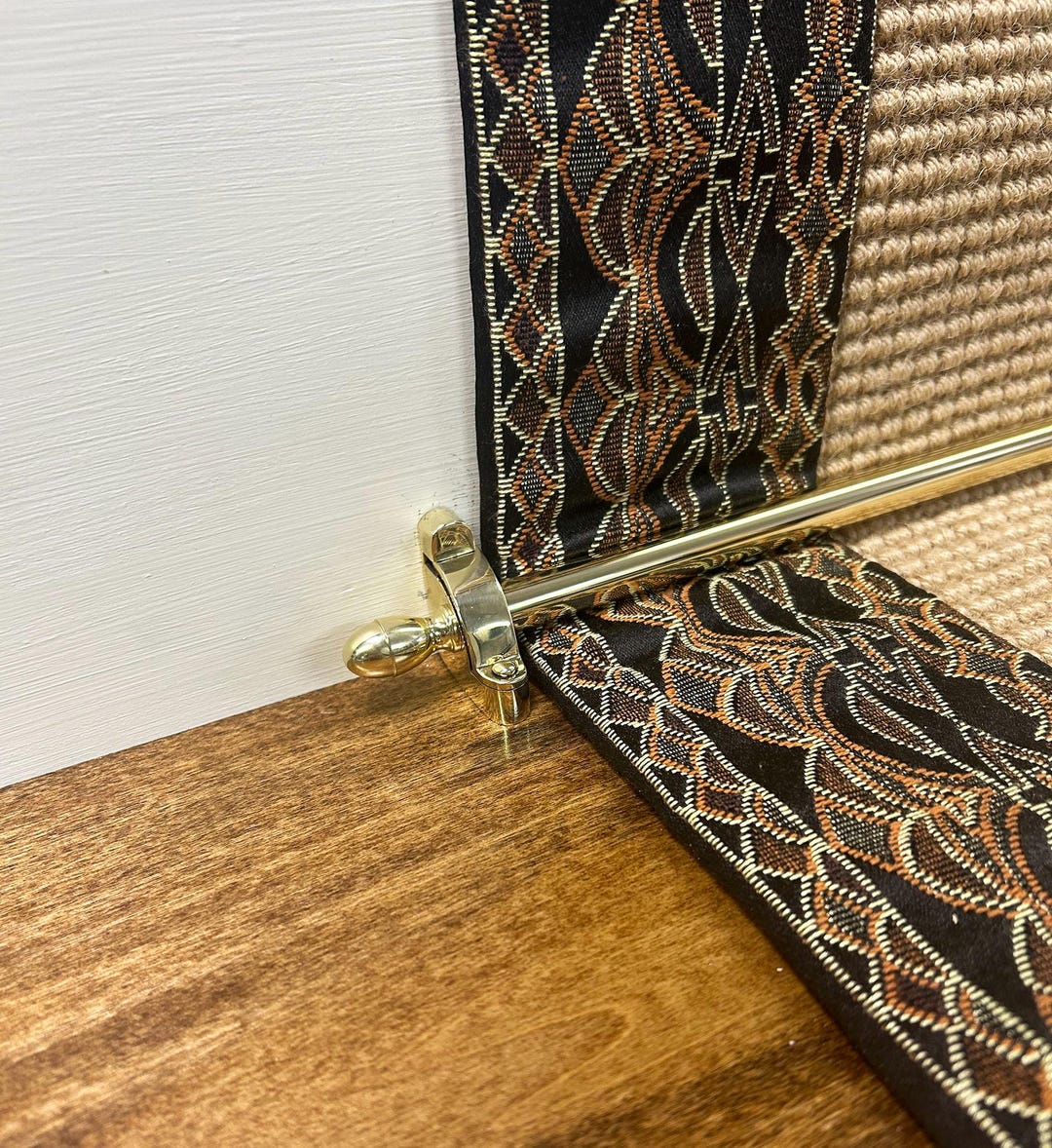 Made in USA Acorn Finial Stair Rod With Smooth Brass Tube - Etsy