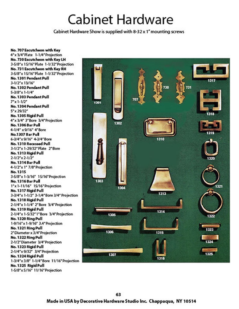 Furniture Hardware - Asia Style - Solid Brass - Etsy