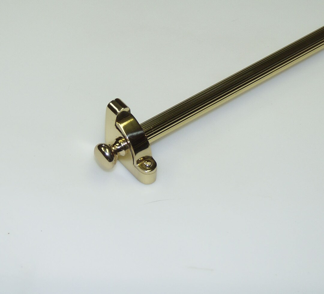 Knob Finial Stair Rod With Reeded Brass Tube Etsy