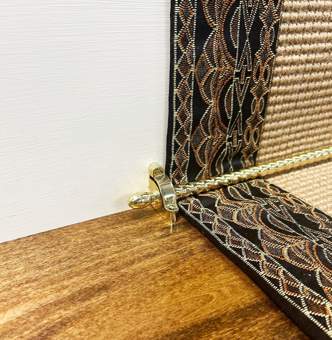 Made in USA Acorn Finial Stair Rod With Rope Brass Tube - Etsy