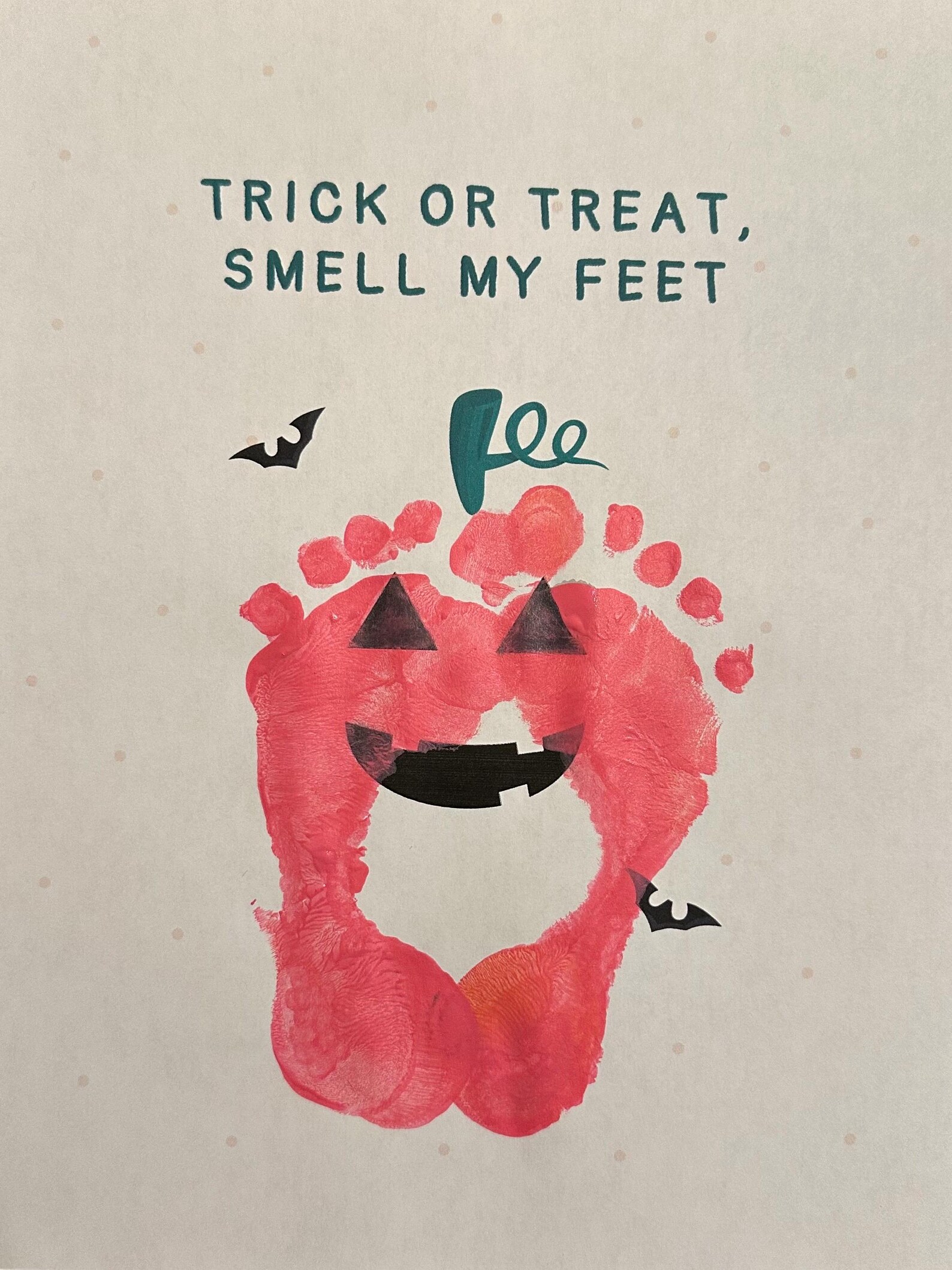 Pumpkin Footprint Art: Baby Halloween Keepsake Craft (printable) - Etsy