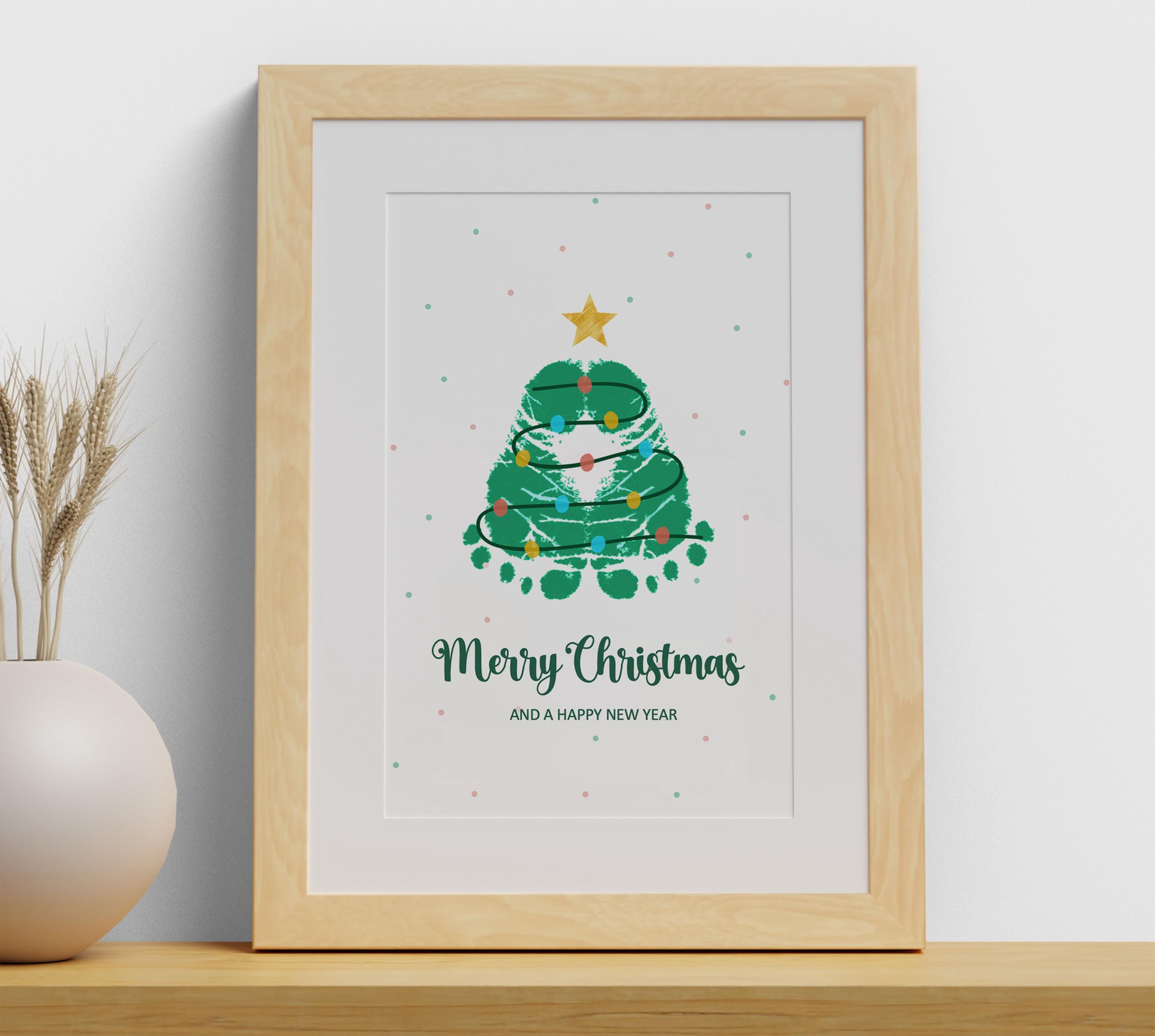 Baby Footprint Christmas Tree Art: Keepsake Craft Project (digital ...