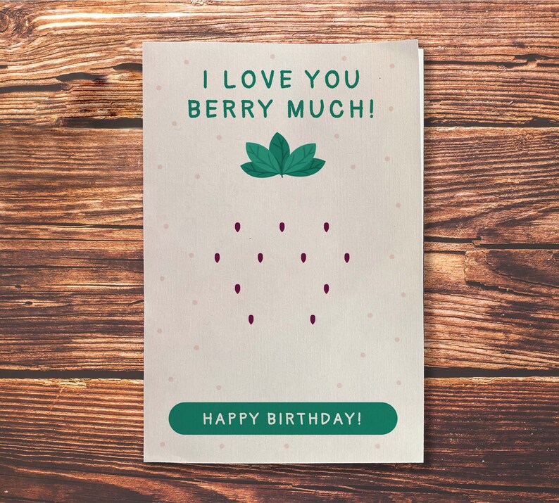 Strawberry Footprint Greeting Card Craft Keepsake Gift Happy Birthday ...