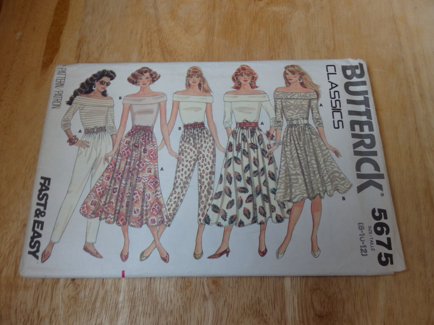 Butterick Classics 5675 Women's/misses Top/skirts/pants Uncut Pattern ...