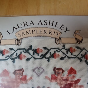 Vintage Laura Ashley Sampler Kit Counted Cross Stitch Kit Celebration ...