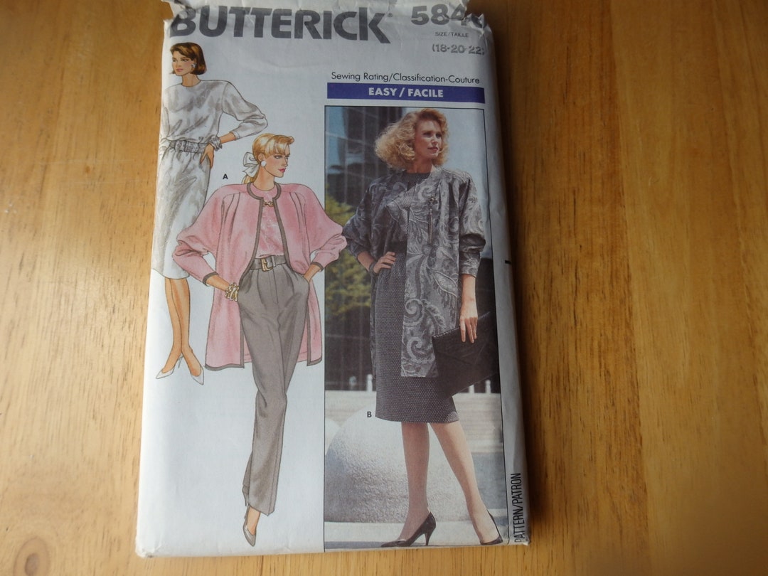 Vintage 1987 Butterick Plus Size Full Figure Misses Jacket Top Pants ...