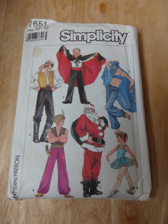 Costumes Adult Childrens Pattern 7651 Simplicity non-cut - Etsy France