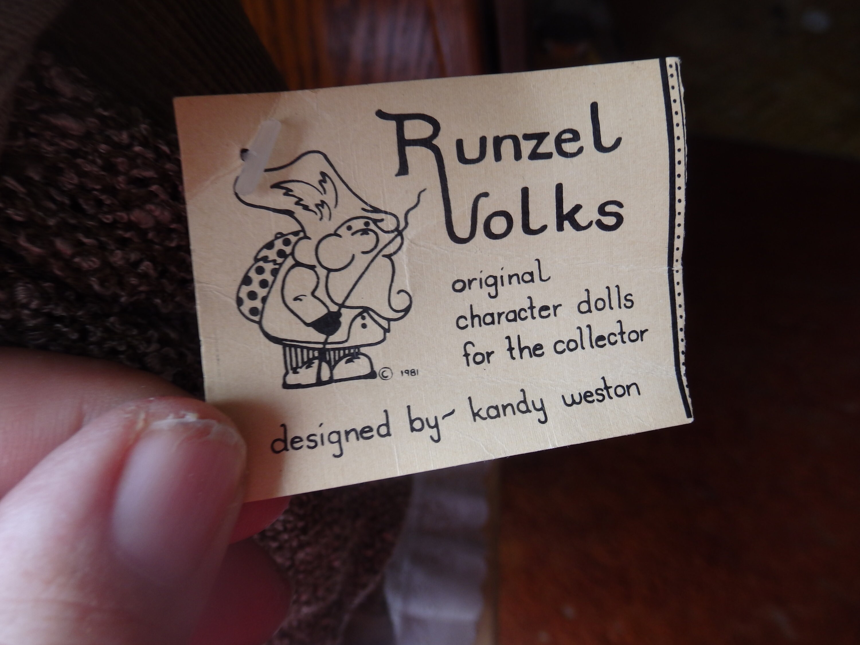 Runzel Volks Kandy Weston Signed Willow Meena 1986 Folk Art Doll Rare ...